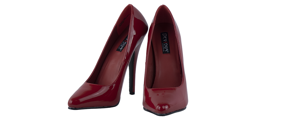 6 inch heels no platform Devious Red Pumps - The Sexy Shoes Club