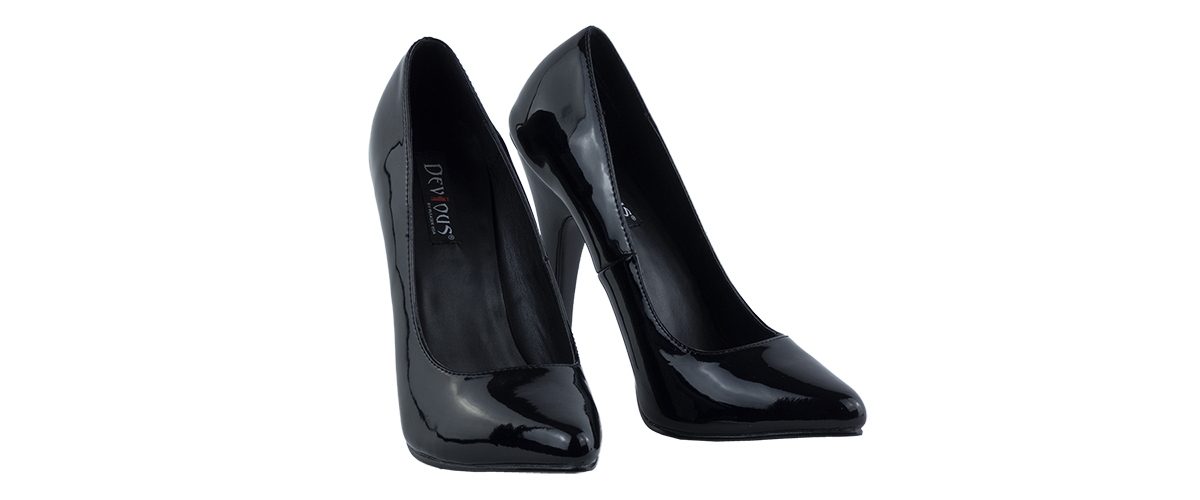 6 inch heel no platform Devious Black Pumps - The Sexy Shoes Club